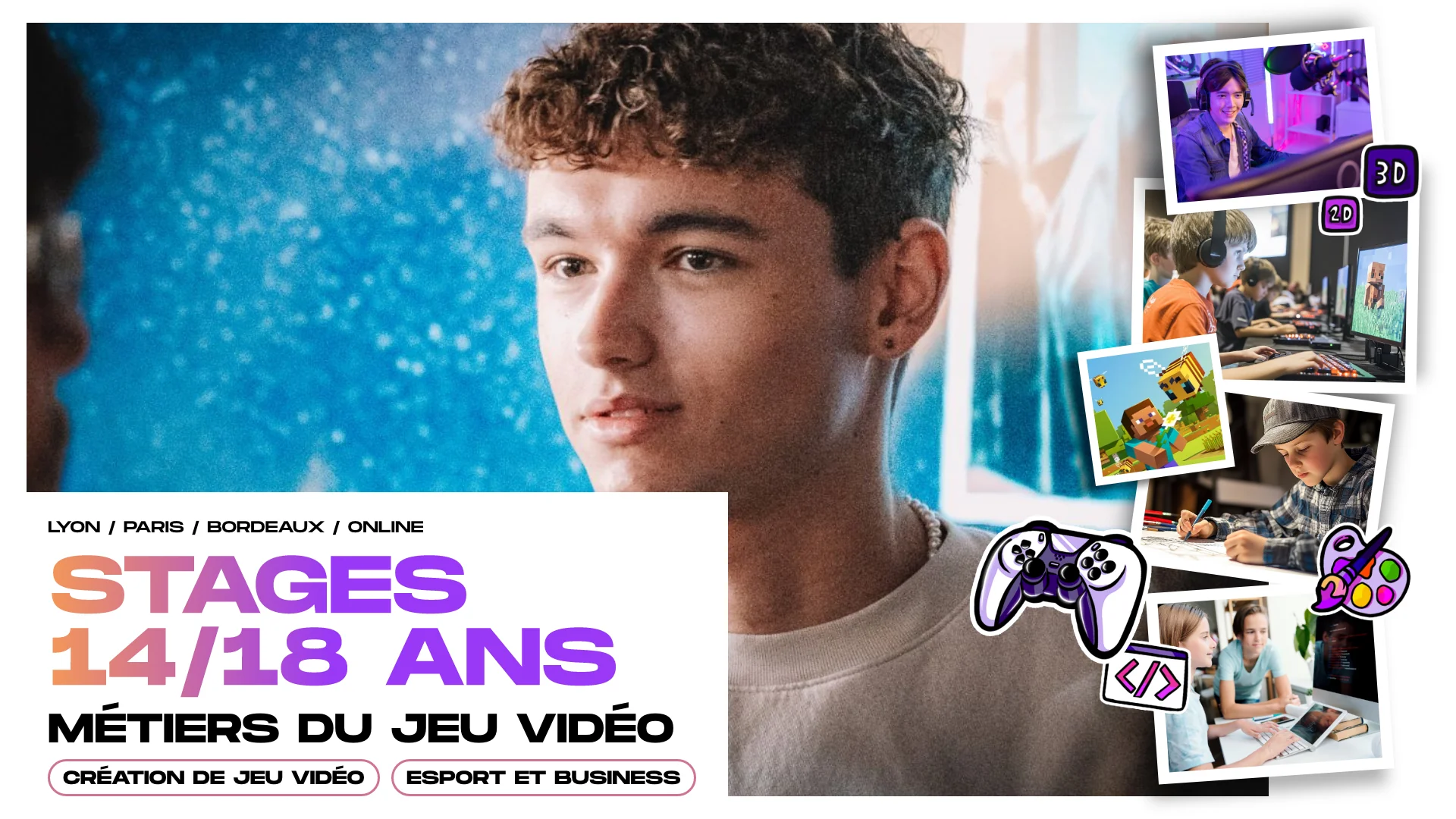 Nouveau : les stages "métiers du jeu vidéo" de 14 à 18 ans - Gaming Campus